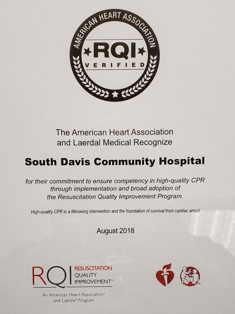 RQI Recognition - South Davis Community Hospital